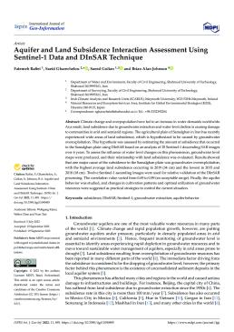 Aquifer and Land Subsidence Interaction Assessment Using Sentinel-1 Data and DInSAR Technique